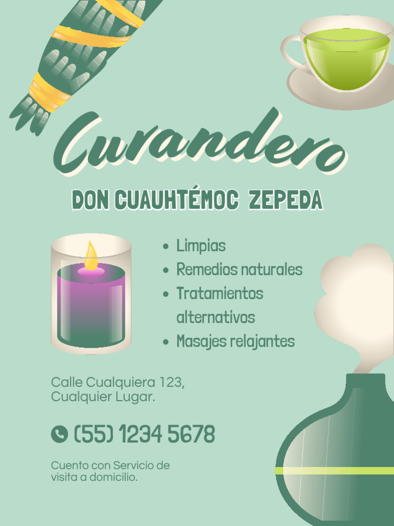 Flyer Curandero Ilustrado Verde | PDF