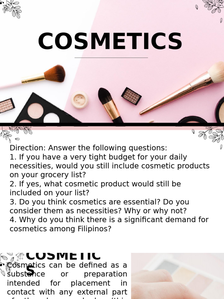 Cosmetics 1 | PDF | Cosmetics | Emulsion