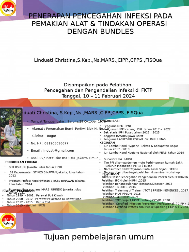 Pencegahan Infeksi Pemakaian Alat & Tindakan | PDF