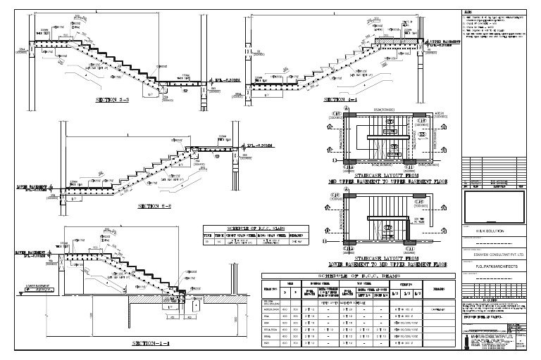 7299 - Detail of Staircase - 01-Lower Basement To Upper Basement Floor ...