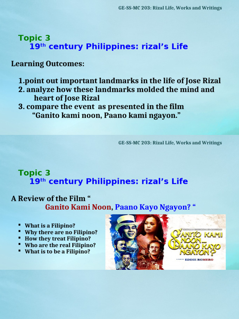 Rizal's Life and Early Education | PDF