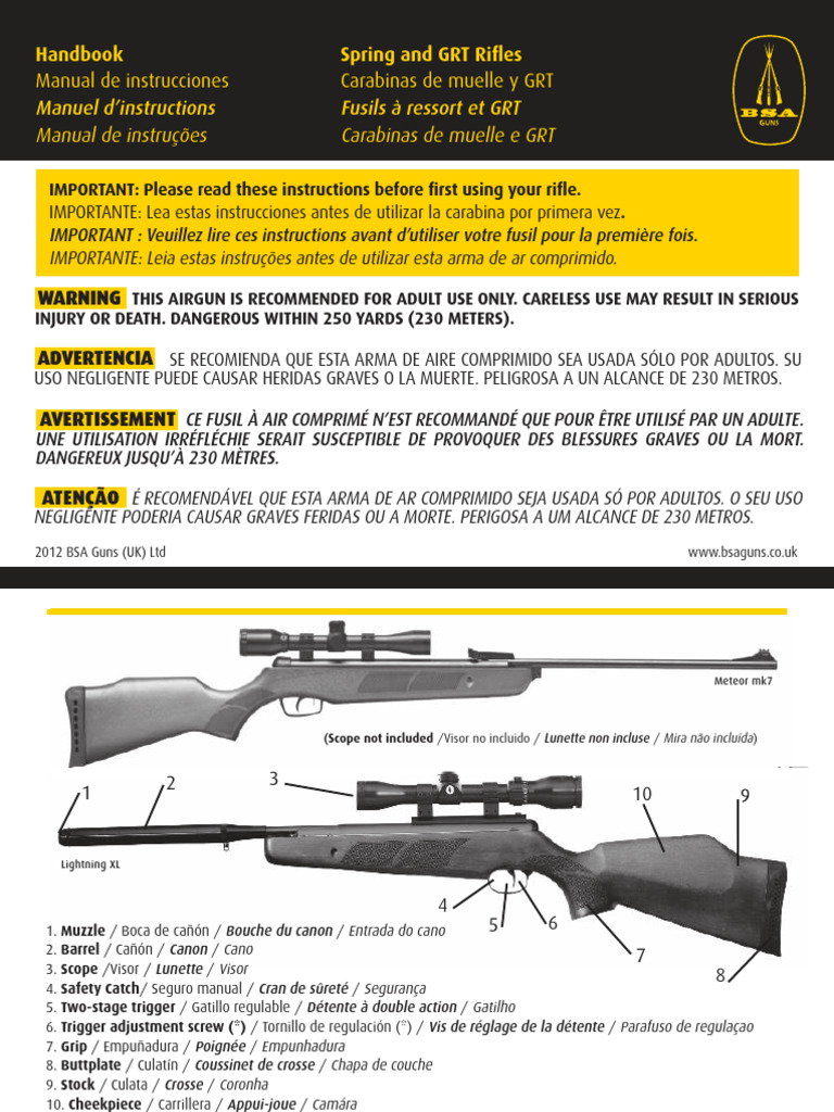 Air Rifle User Manual and Safety Guide | PDF | Telescopic Sight ...