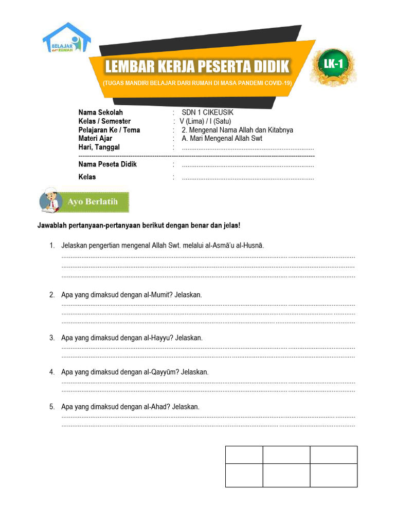 lkpd kls 5 sm1 (1) | PDF