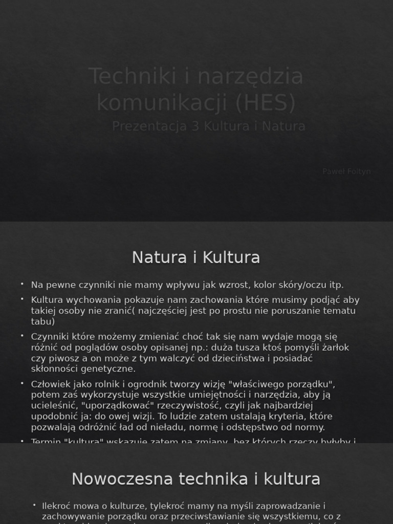 Techniki I Narzędzia Komunikacji (HES) 3 | PDF