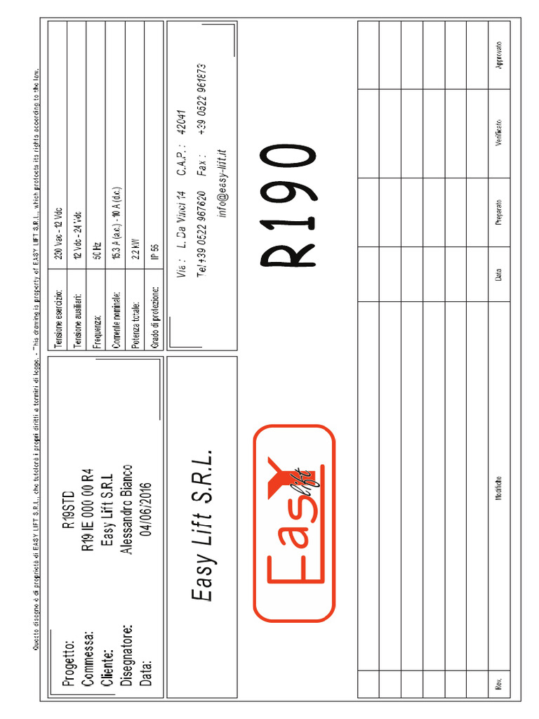 Drawing Electric Wiring R190 REV.1 2016 | PDF