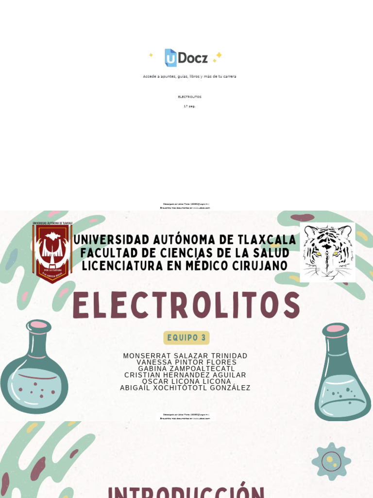 Electrolitos | PDF | Electrólito | Sangre