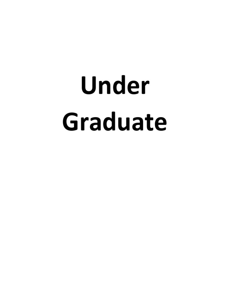 Under Graduate | PDF