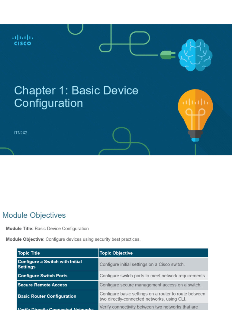 Chapter 1 Basic Device Configuration | PDF | I Pv6 | Ip Address
