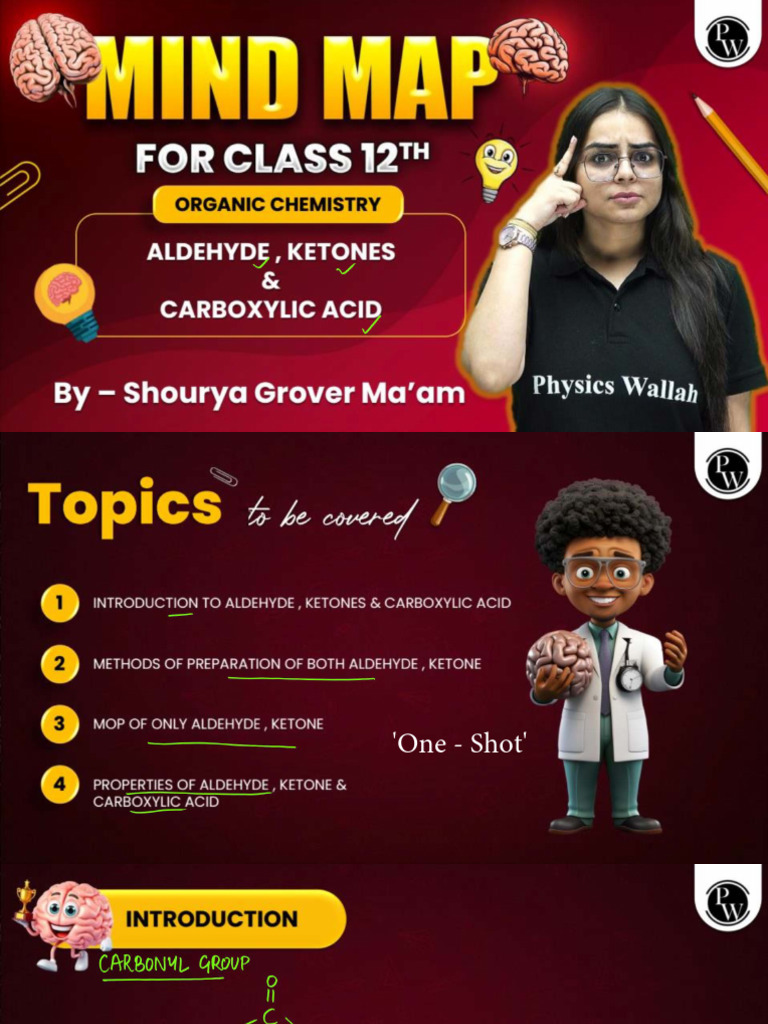 Aldehydes, Ketones & Carboxylic Acids - Class Notes - Class 12th Mind ...