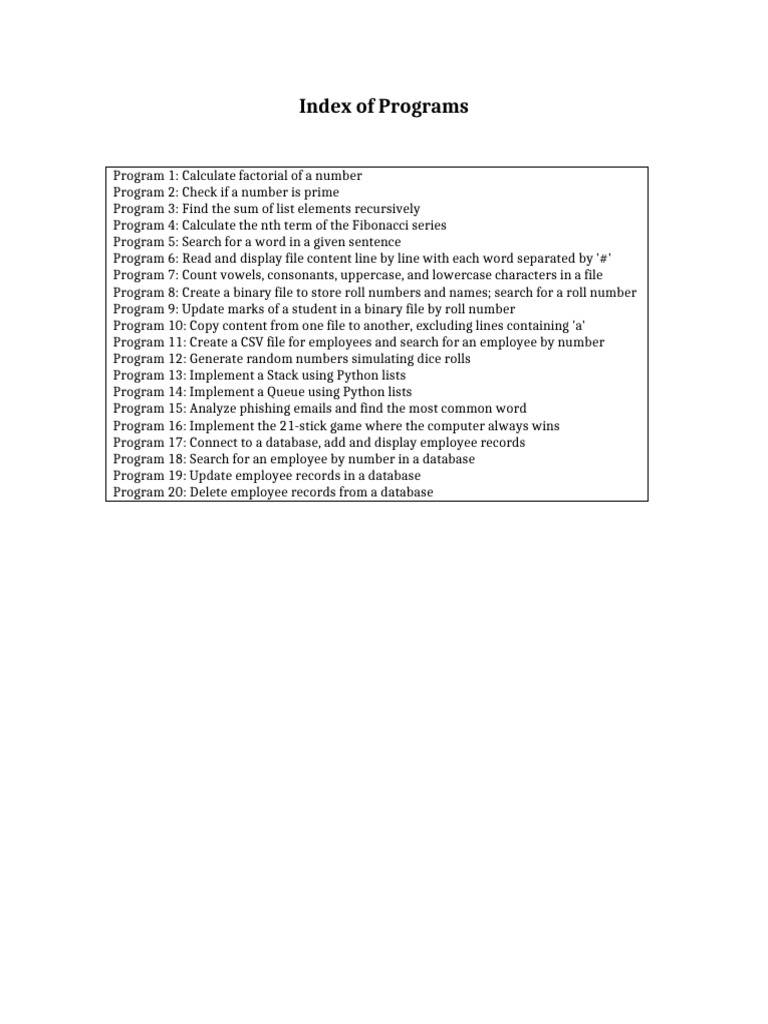 Index_of_Programs | PDF