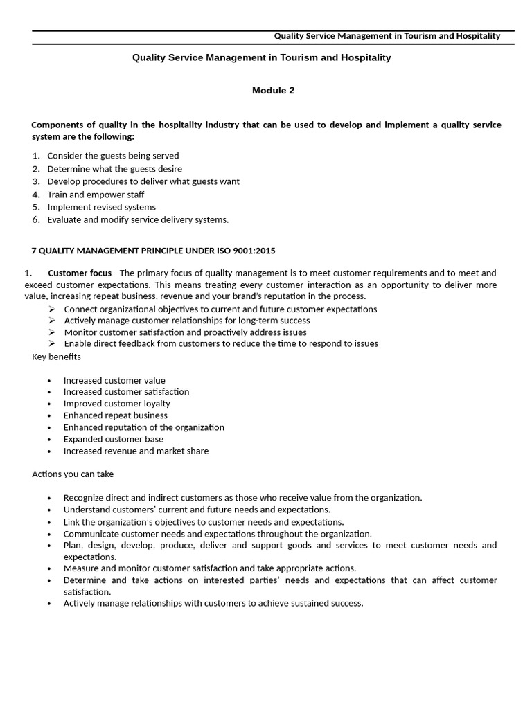 Module 2 Quality MGT | PDF | Quality Management | Supply Chain