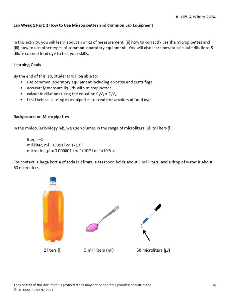 1b Micropipetting | PDF