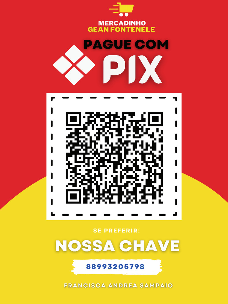 Pague com pix banner com qr code e chave pix para estabelecimento loja ...