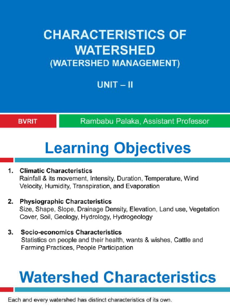 Watershed Management 2 | PDF