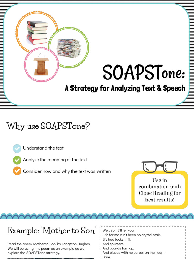 SOAPSTone Presentation PDF | PDF | Human Communication