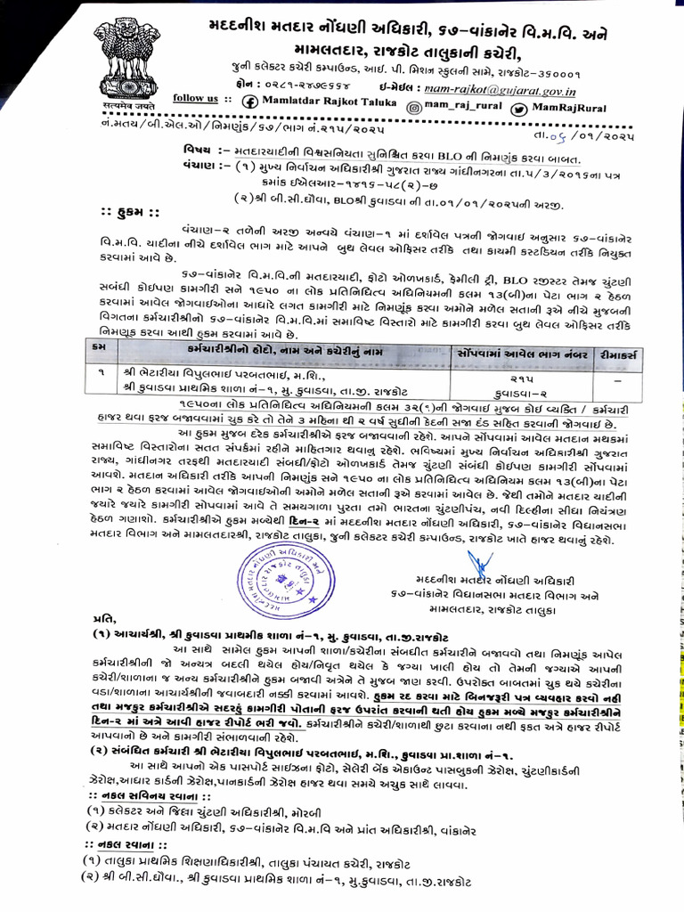 Kuvadva Blo Order | PDF