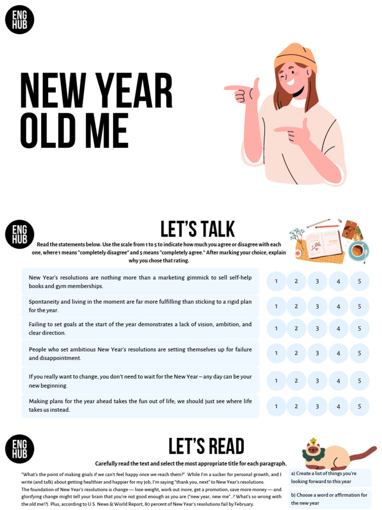 B2 New Year Old Me TV | PDF | Goal | Happiness