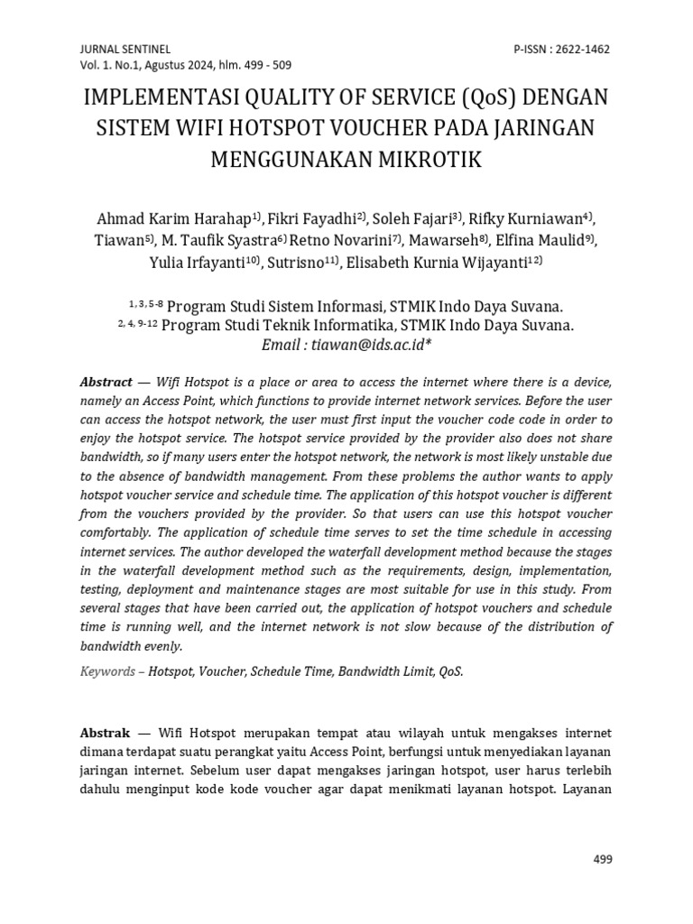 Implementasi Quality of Service (Qos) Dengan Sistem Wifi Hotspot Voucher Pada Jaringan ...