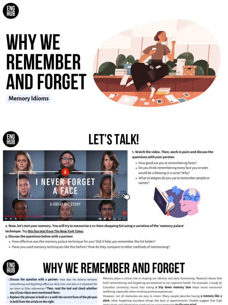 B2-C1 Why We Remember and Forget - Memory Idioms TV | PDF | Memory ...