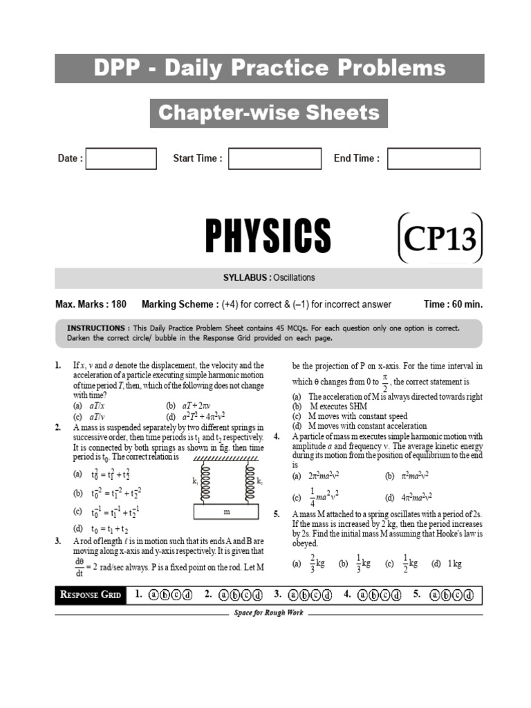 13. Oscillations | PDF | Oscillation | Pendulum