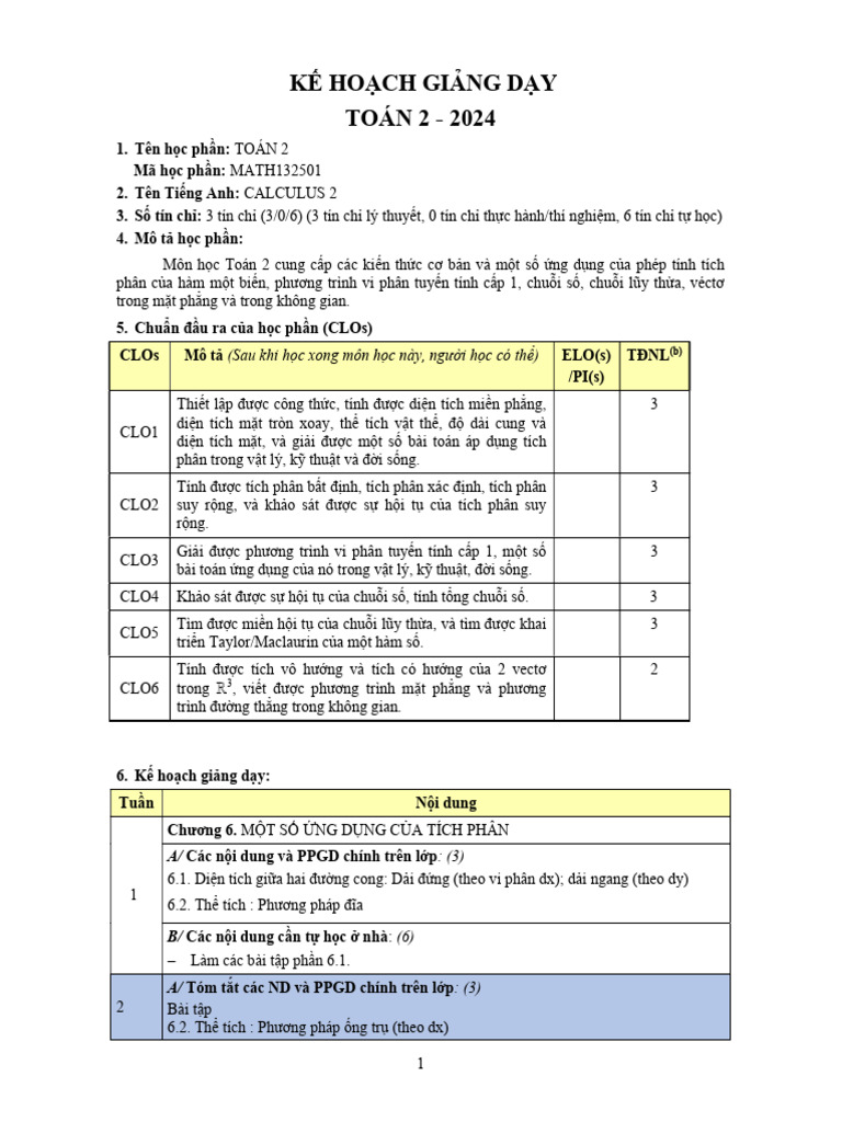 KHGD - Toan2 - 2024 SPKT | PDF