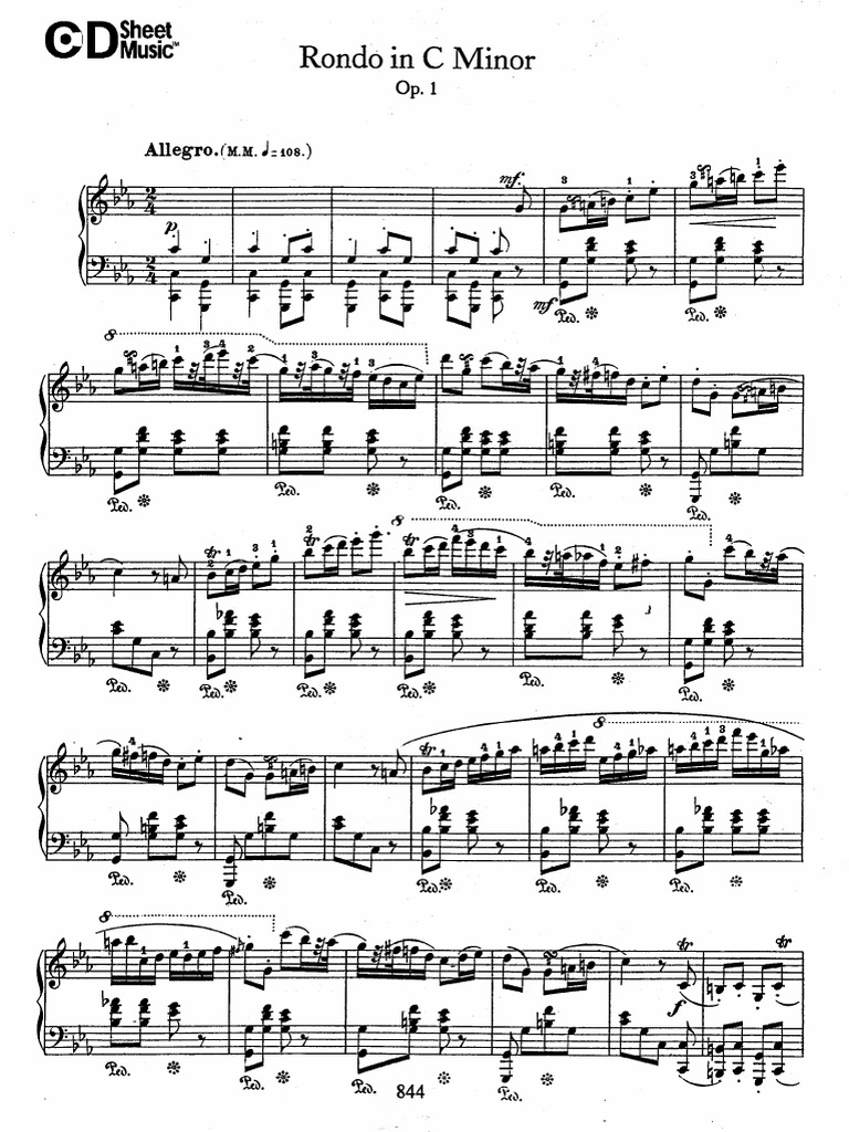 Shopen Frederik - Rondo Do Minor Op1 3 | PDF