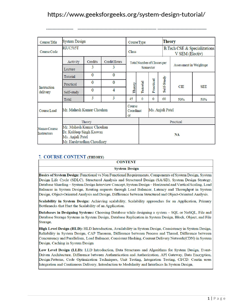 System Design Unit-1-3 Notes | PDF | Load Balancing (Computing) | Databases
