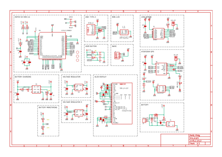 Lora Esp32 Gps Schematics | PDF