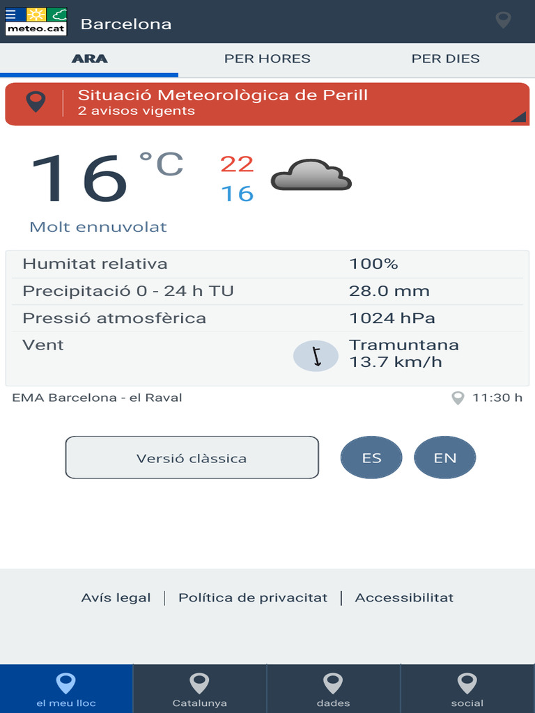 El Temps A Barcelona Servei Meteorològic de Catalunya 2 | PDF