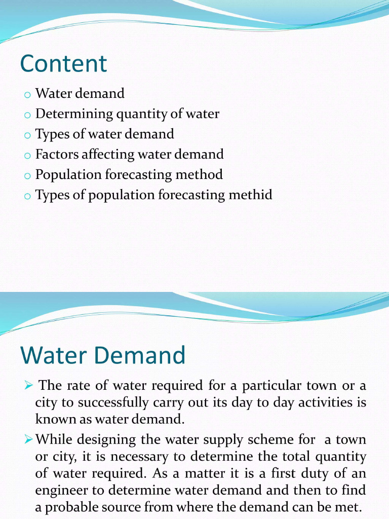 Water Demand | PDF