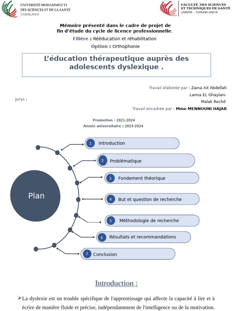 ppt pfe 3 | PDF | Dyslexie | Pédagogie
