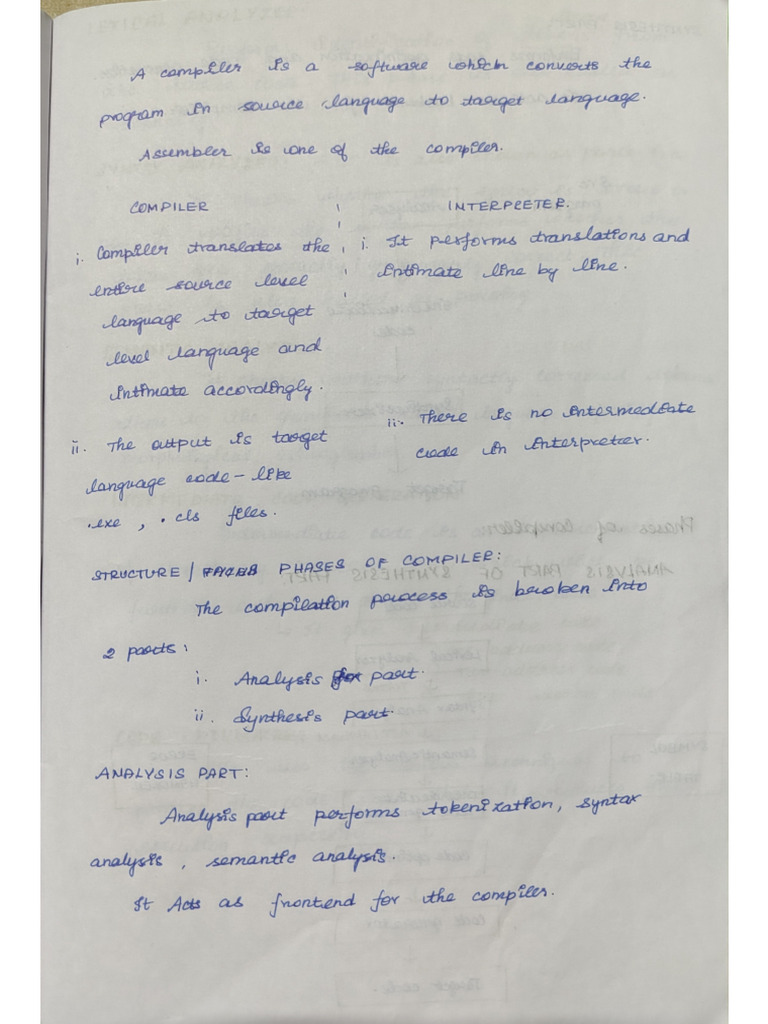 Basics of Compilers - PRINCIPLES OF COMPILER DESIGN | PDF