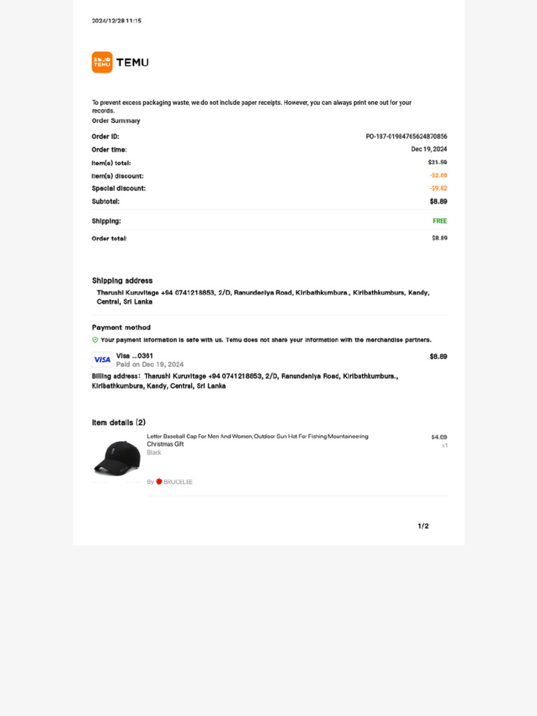 Temu Web Document | PDF