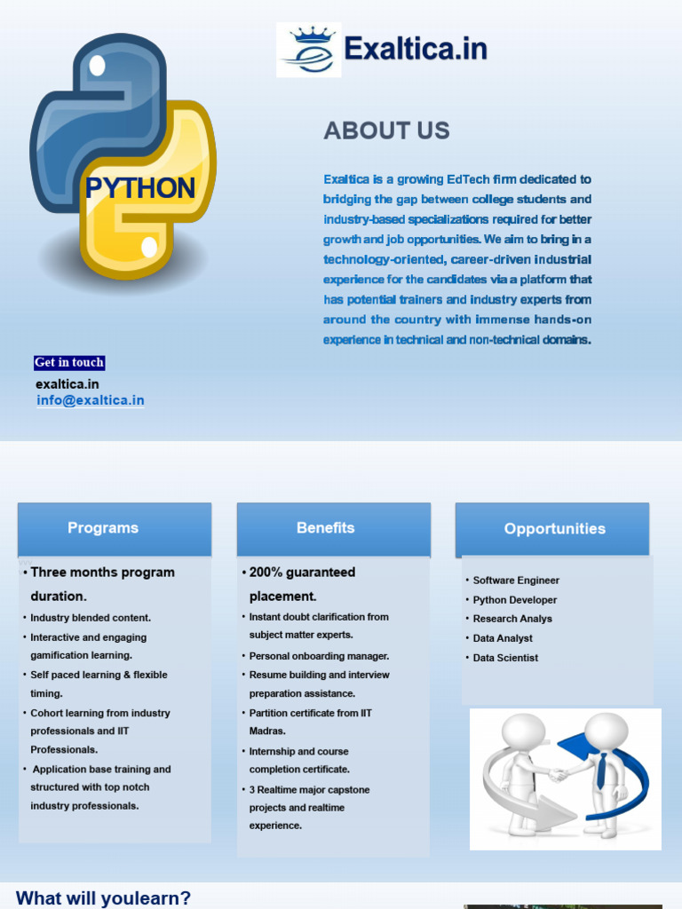 Python Brochure | PDF | Variable (Computer Science) | Computer Programming Python Brochure | PDF | Variable (Computer Science) | Computer Programming