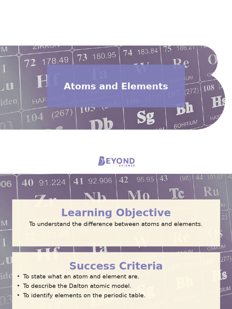 KS3 Science: Atoms & Elements | PDF | Chemical Elements | Atoms