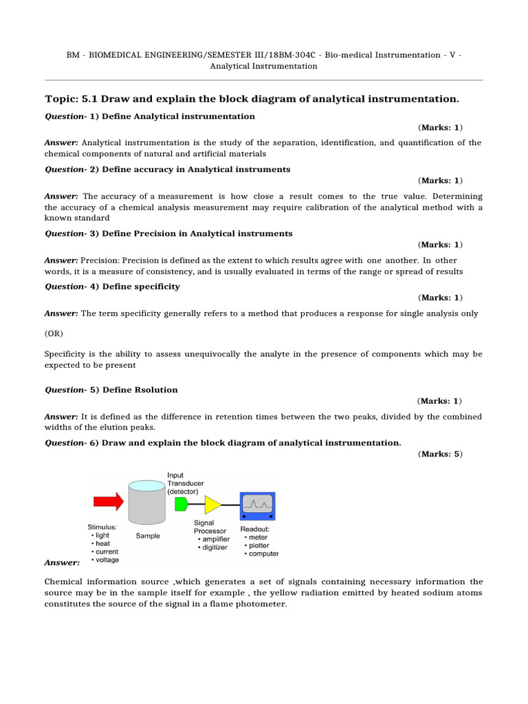 V - Analytical Instrumentation | PDF | Electrical Resistivity And ...