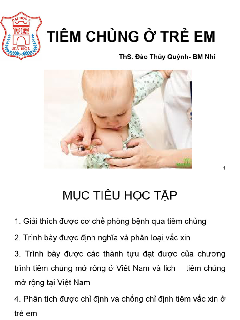 LEC3.S3.5.MD - Tiêm Chủng Ở Trẻ em - Slide | PDF
