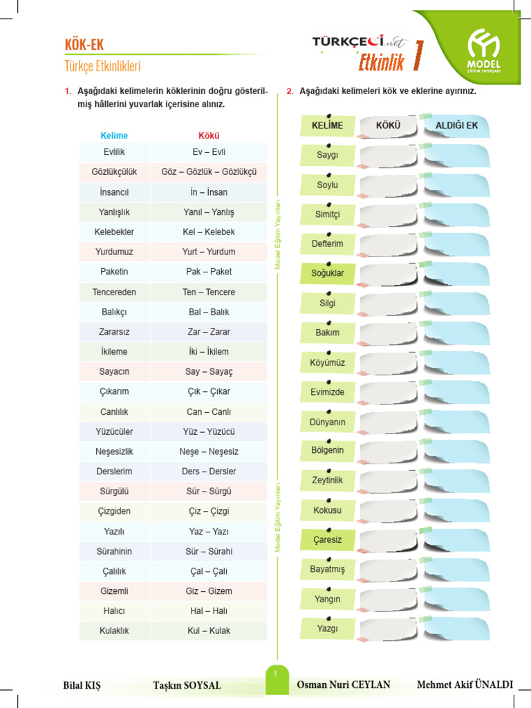 Sınıf Kök-Ek | PDF