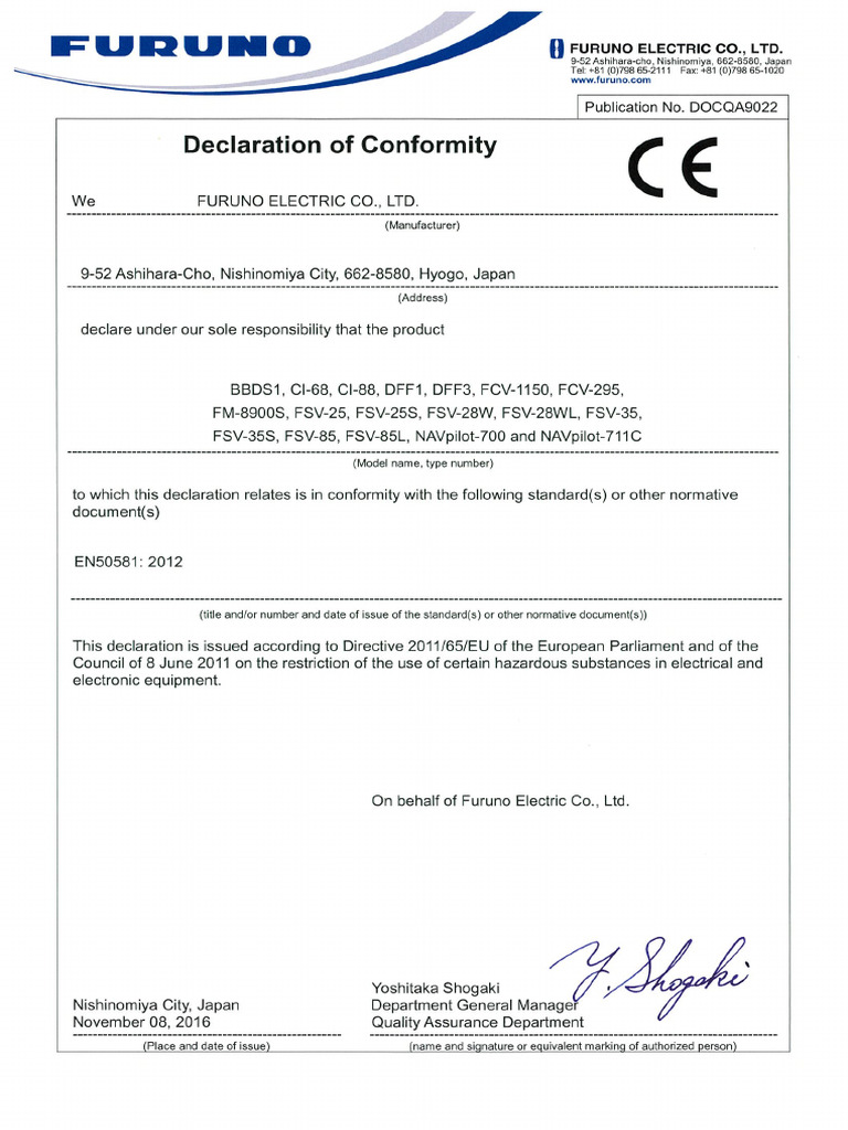 DOCQA9022 18 RoHS | PDF