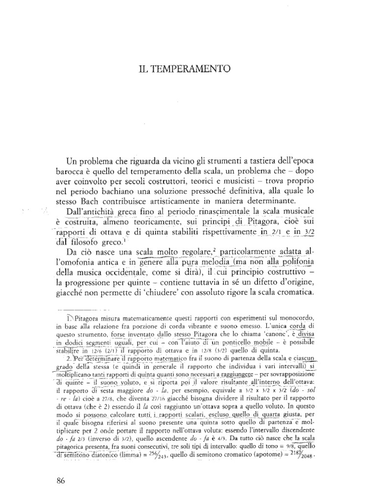 Zanolini Temperamento | PDF