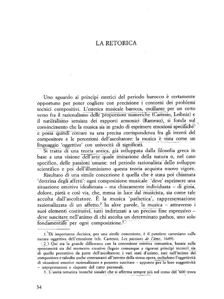 Zanolini Retorica Musicale | PDF