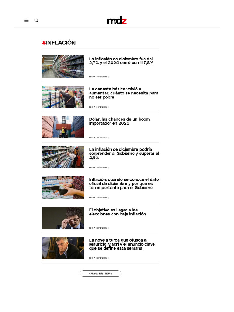 Inflación - MDZ Online | PDF