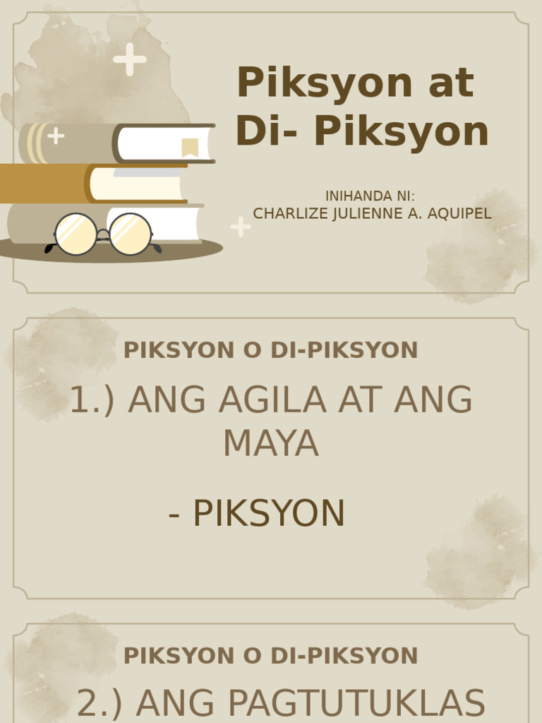 Piksyon Di Piksyon at Pananaw | PDF