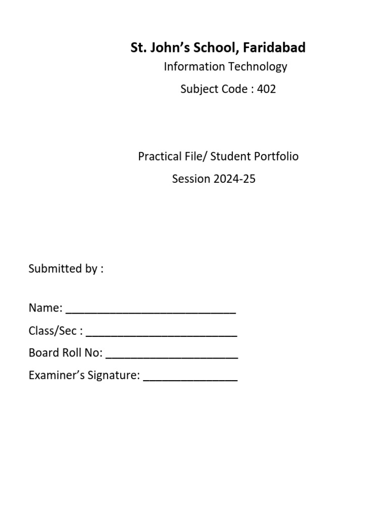 IT Project File Class X 24-25 | PDF | Hyperlink | Computing