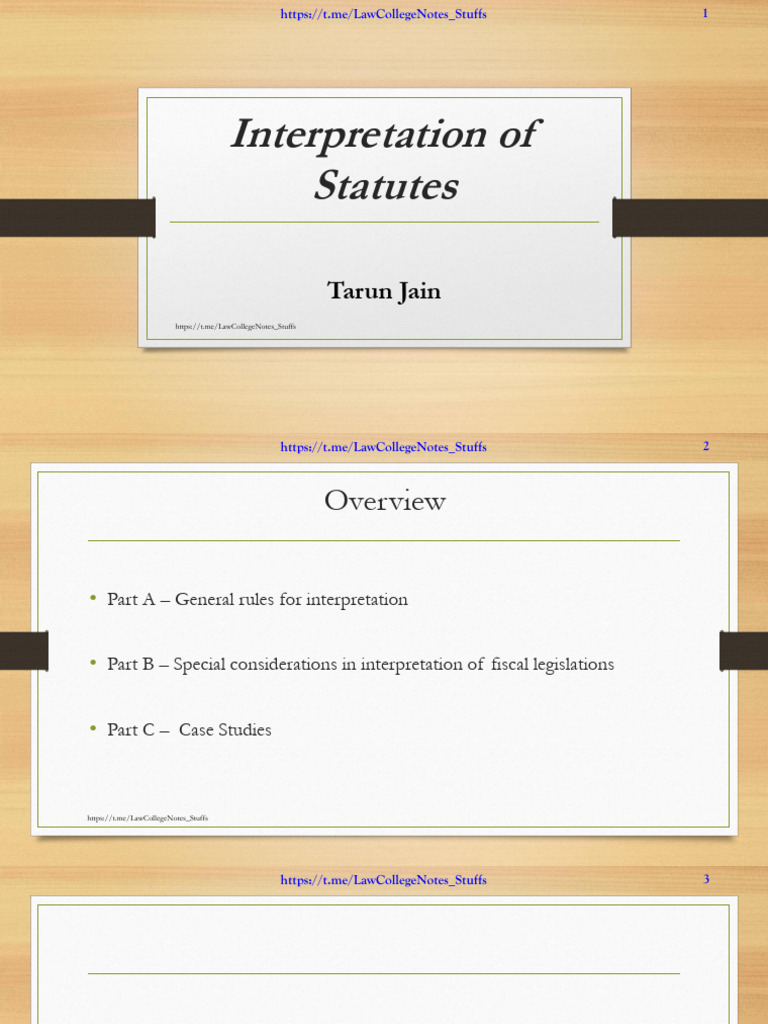 Statutory Interpretation Guidelines | PDF | Statutory Interpretation ...