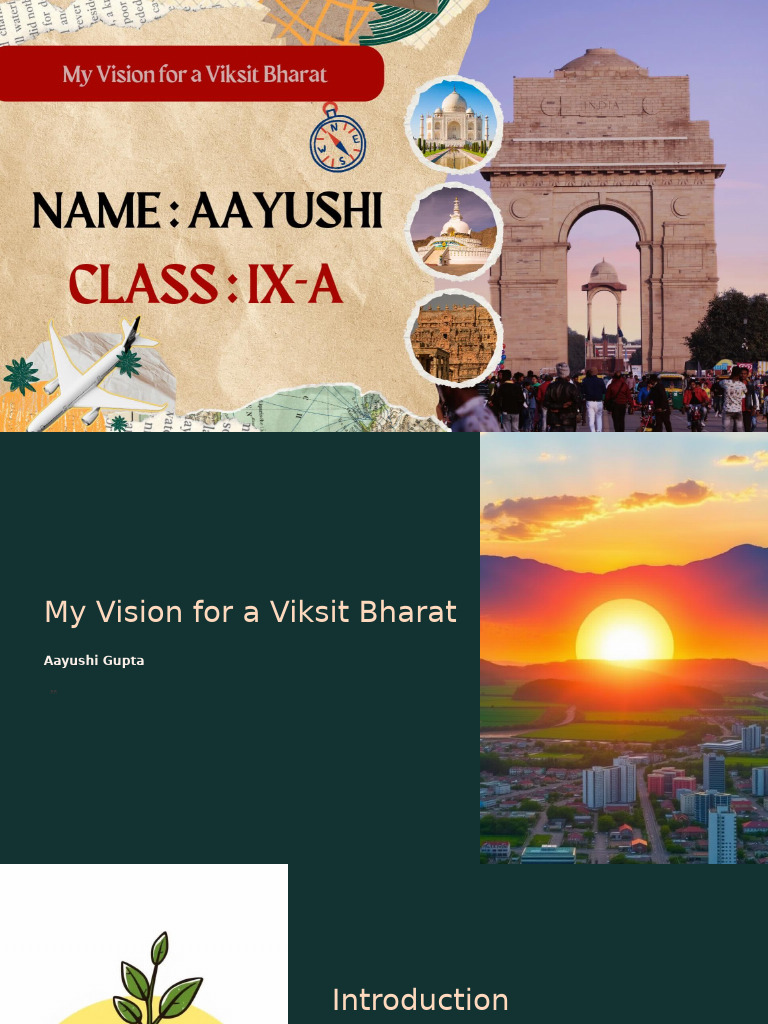My Vision For A Viksit Bharat 3 | PDF | Sustainability | Innovation