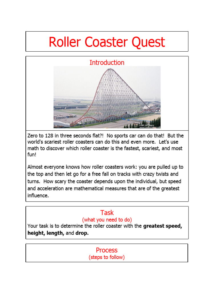 Roller Coaster Fun | PDF