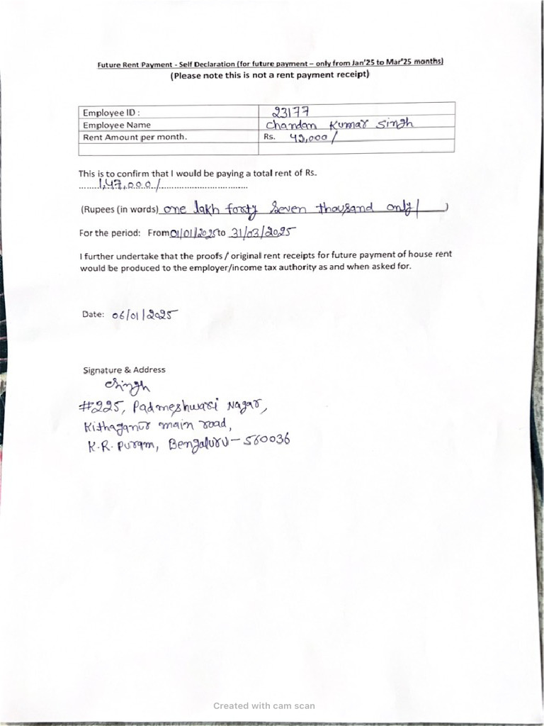 Future Rent Payment | PDF