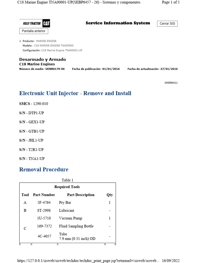 DM Injector C18 | PDF | Fuel Injection | Rotating Machines