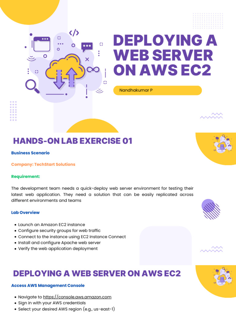 Deploying a Web Server on AWS EC2 | PDF | Web Server | Internet & Web
